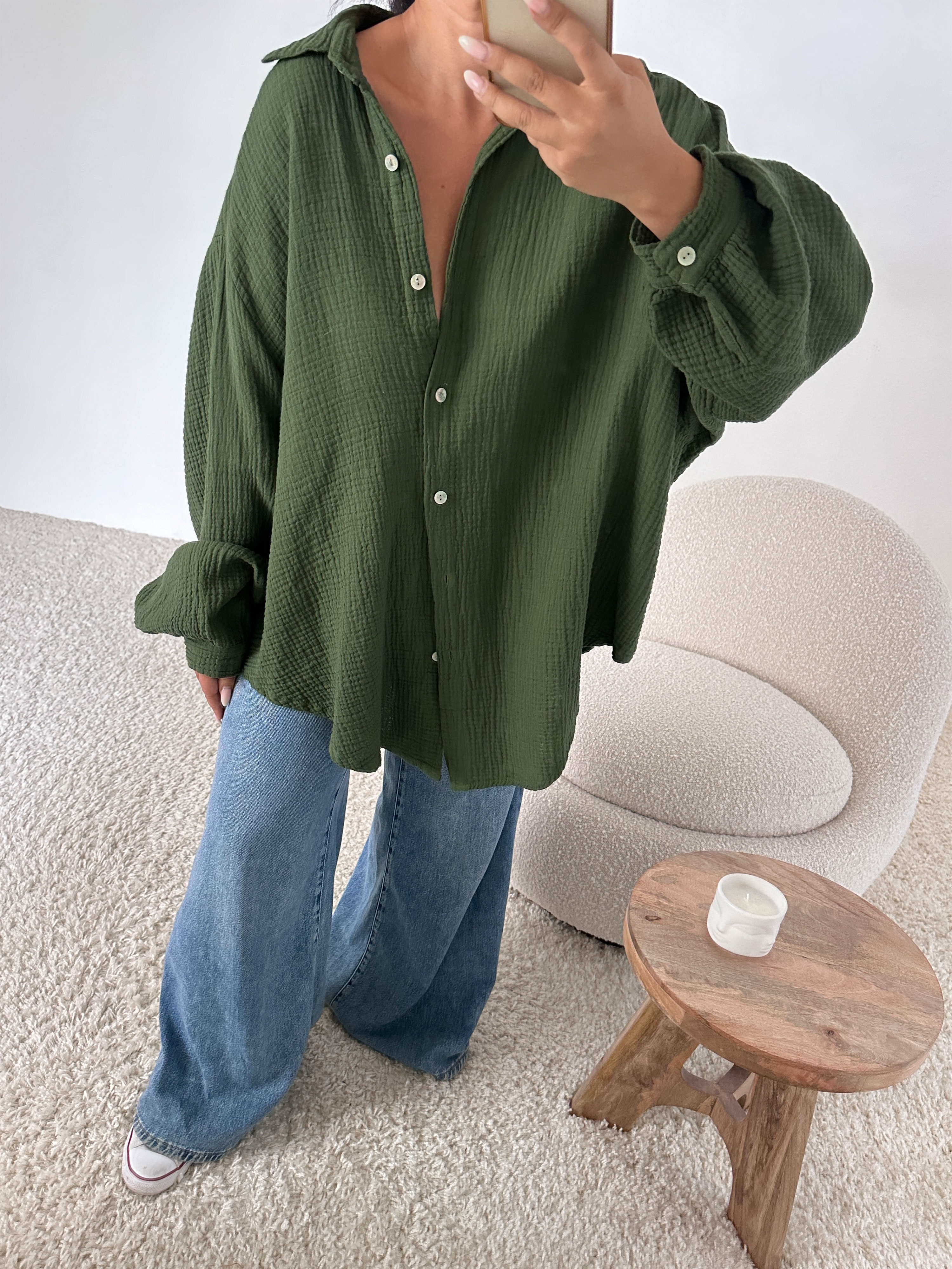 Musselin Oversize Blusen