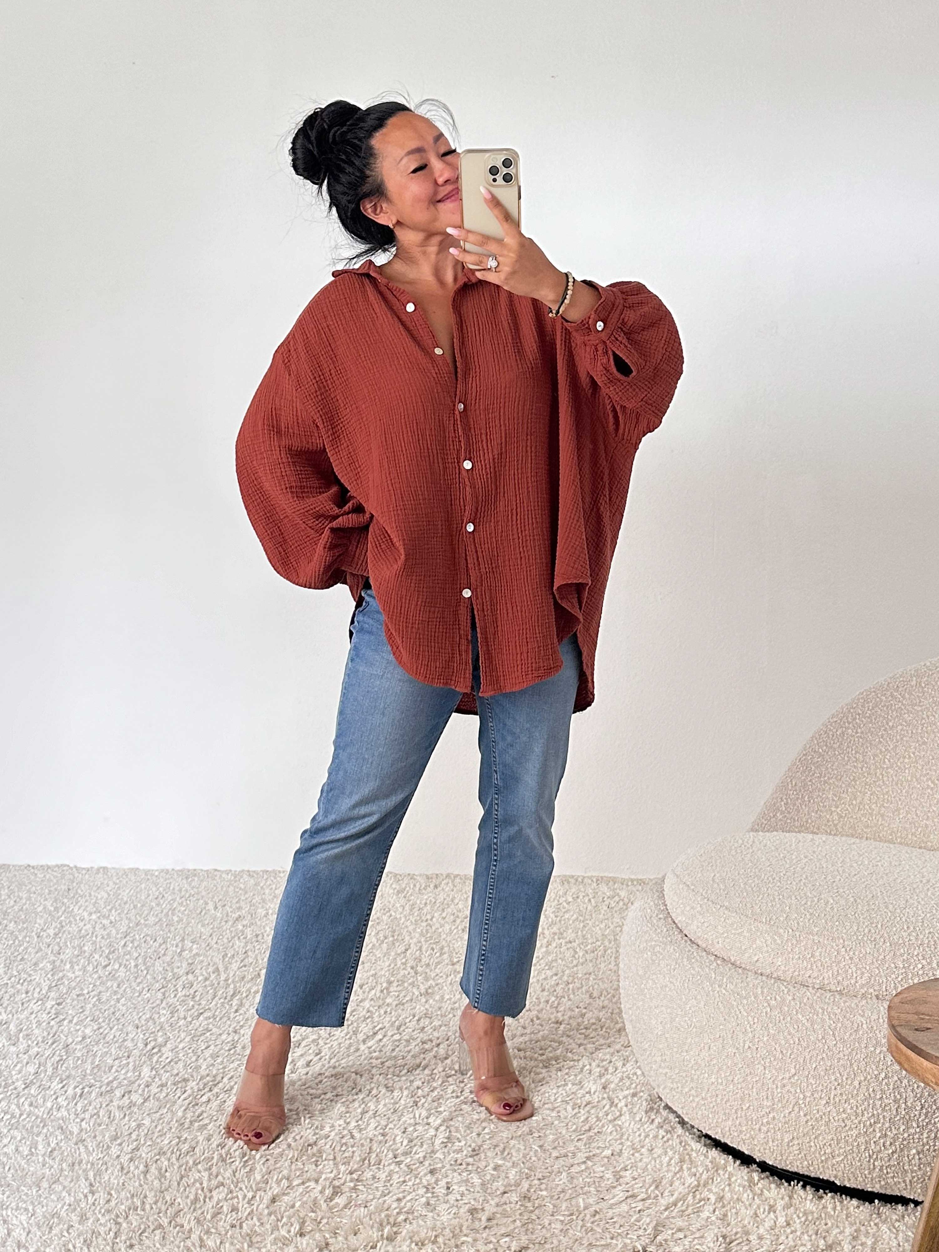 Musselin Oversize Blusen