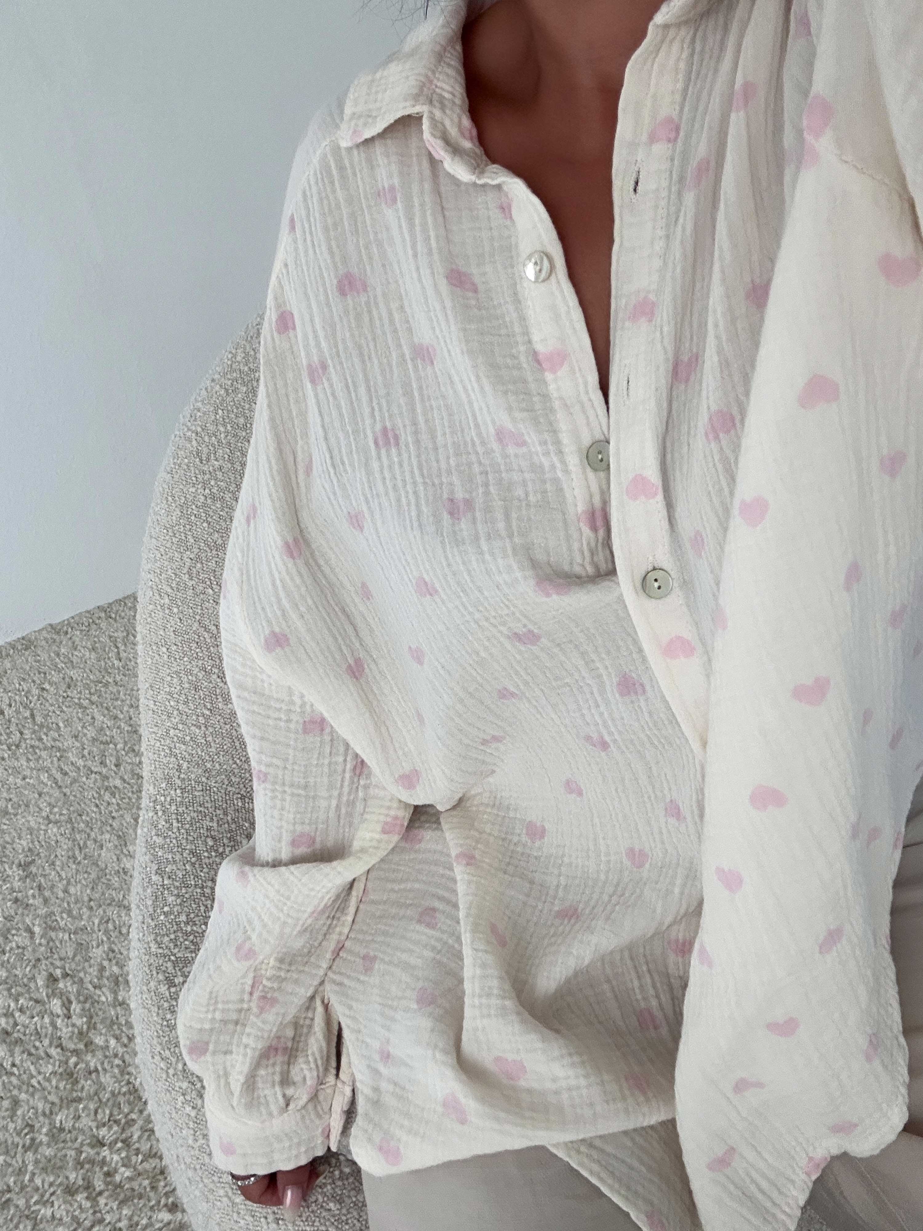 Musselin Long Oversize Bluse - Must Have - Flamingo