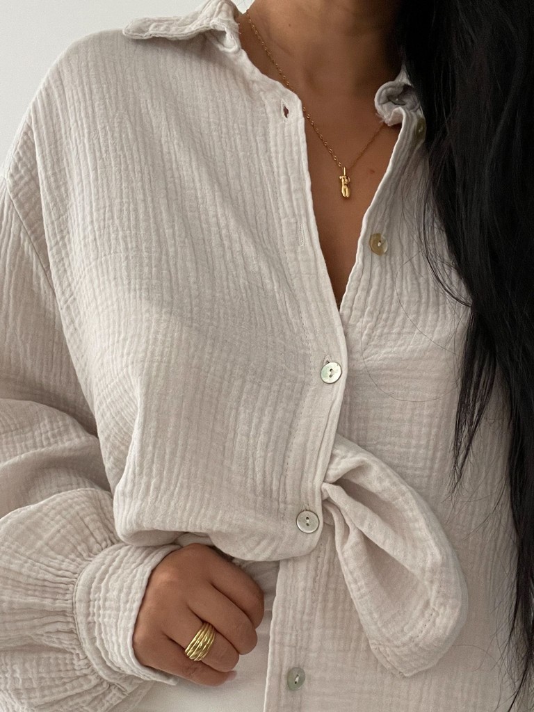 Musselin Long Oversize Bluse - Must Have - Flamingo