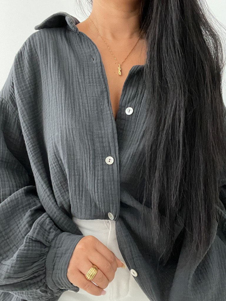 Musselin Long Oversize Bluse - Must Have - Flamingo